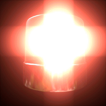 FEDERAL SIGNAL MODEL 15A JUNIOR BEACON RAY 12 VOLT • RED GLASS DOME ...