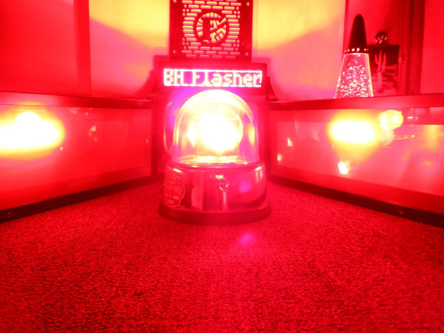 FEDERAL SIGNAL MODEL 15A JUNIOR BEACON RAY 12 VOLT • RED GLASS DOME ...
