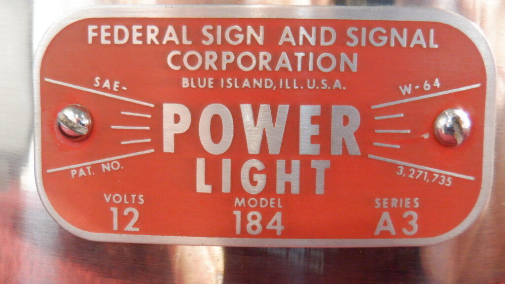 Federal Signal Model 184 Power Light 🚨12 VDC 🚨 MADE IN USA – BH Flasher ...